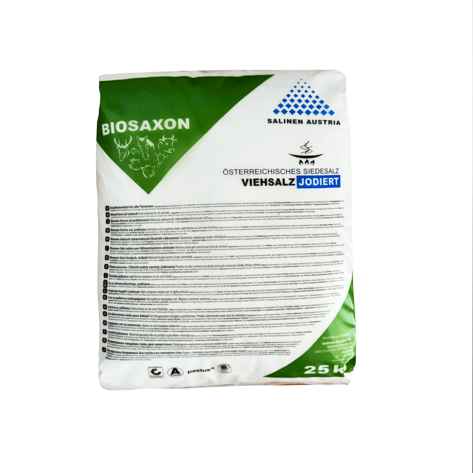 25 kg Säcke Viehsalz fein jodiert (Siedesalz) - Salzhandel GmbH